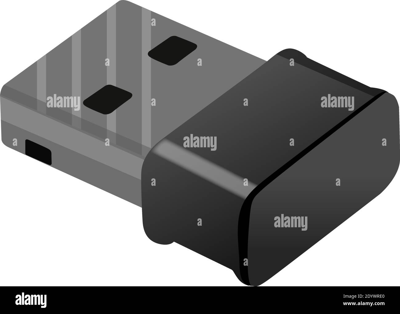 Wireless adapter, illustration, vector on a white background Stock ...