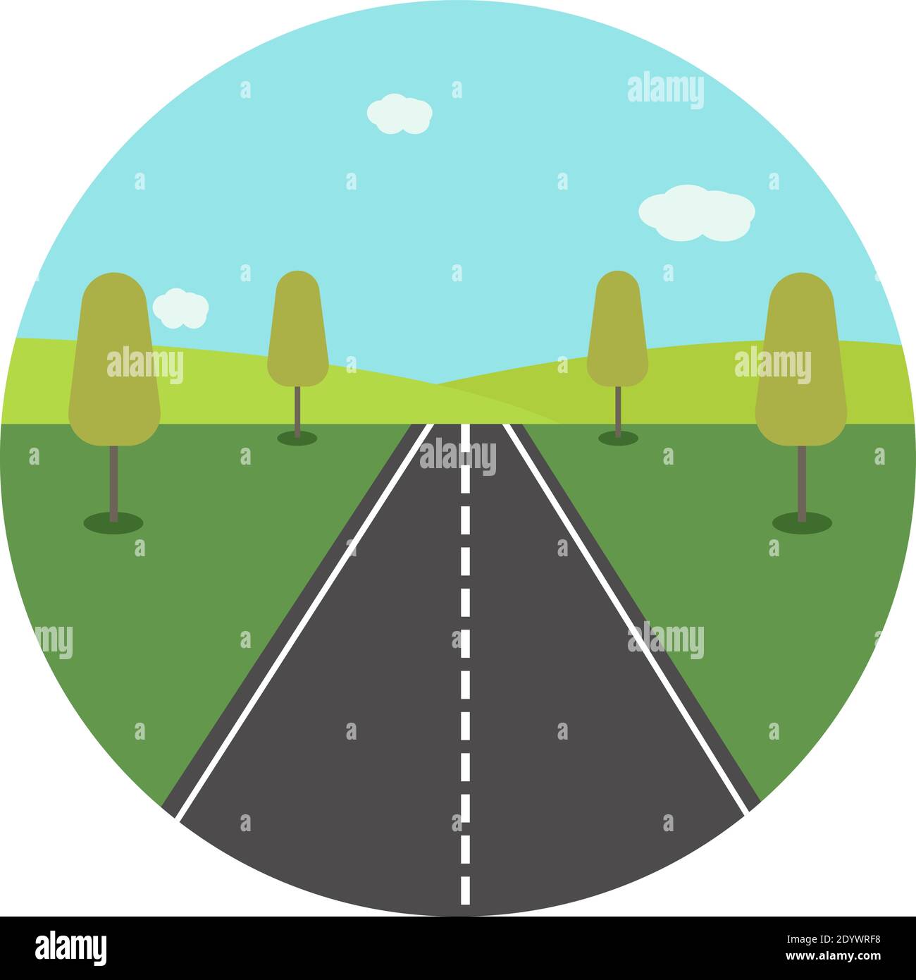 Winding road on white Stock Vector Images - Alamy