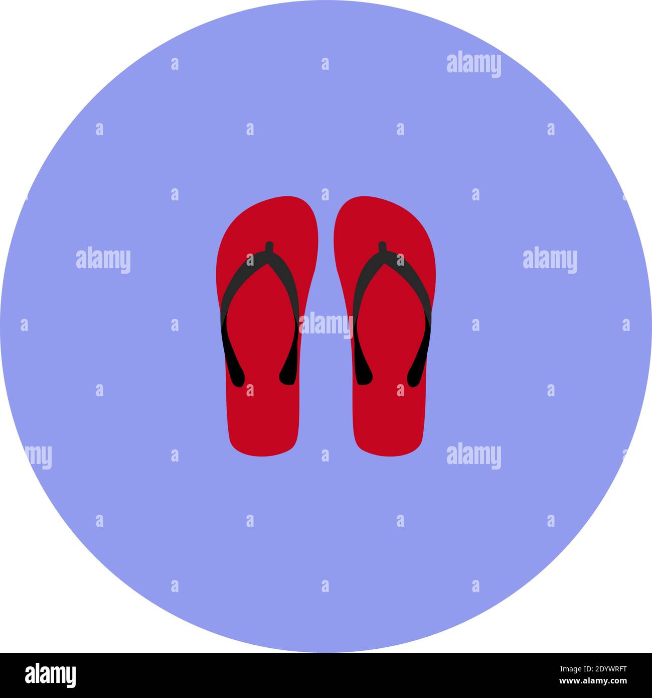 Red slippers, illustration, vector on a white background Stock Vector ...