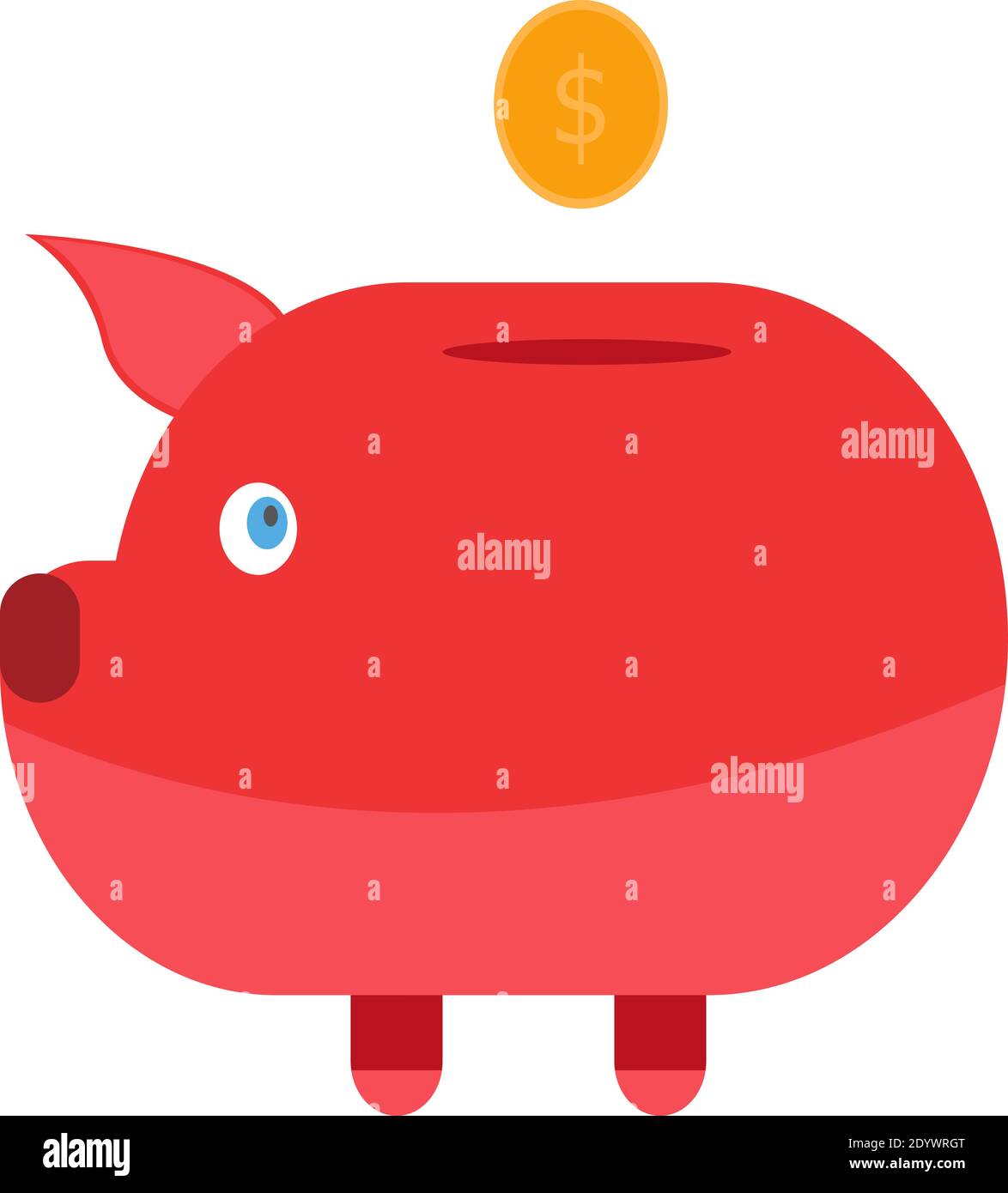 Piggy bank, illustration, vector on a white background Stock Vector Image & Art - Alamy