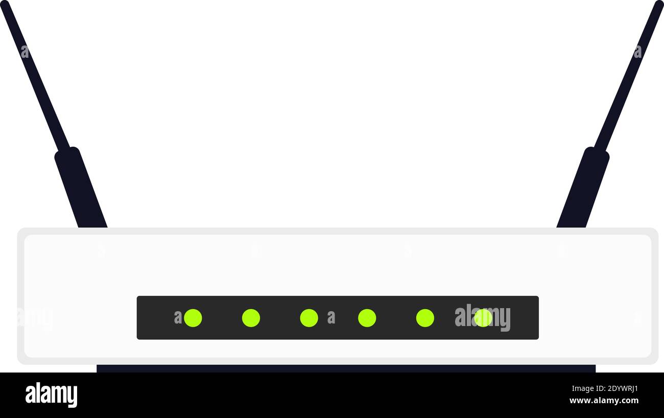 WIFI router, illustration, vector on a white background Stock Vector ...