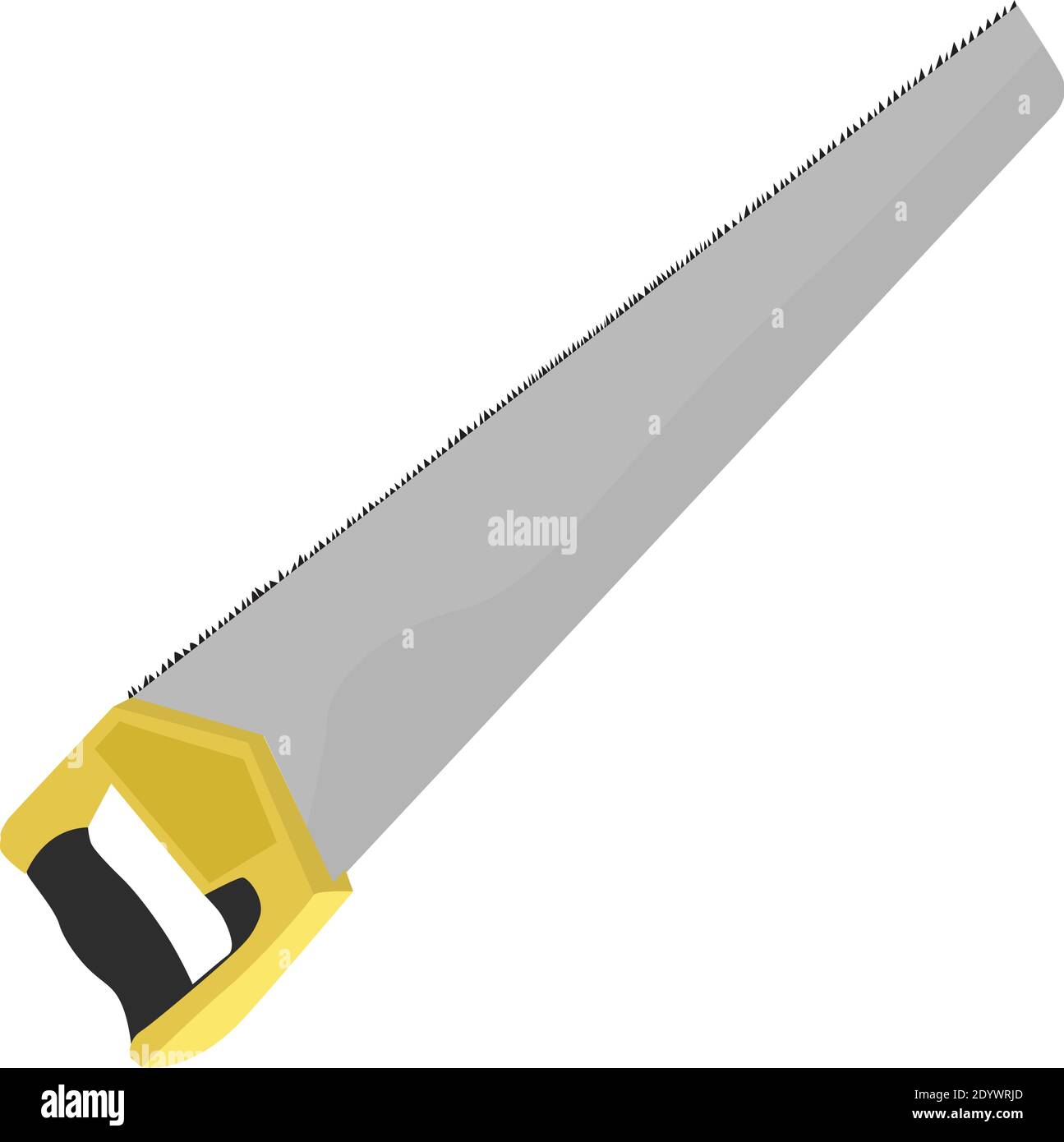 Hand saw, illustration, vector on a white background Stock Vector Image ...