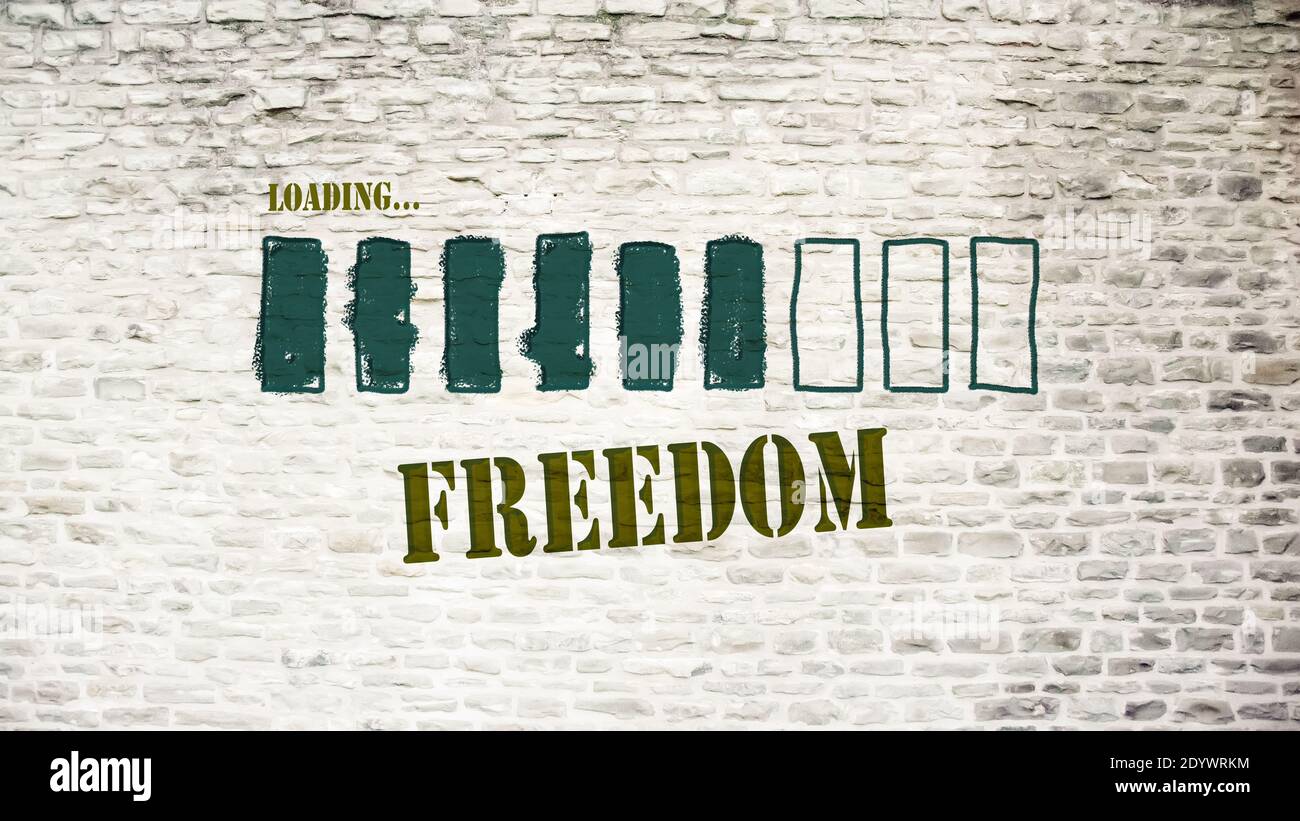Street Sign the Direction Way to Freedom Stock Photo - Alamy