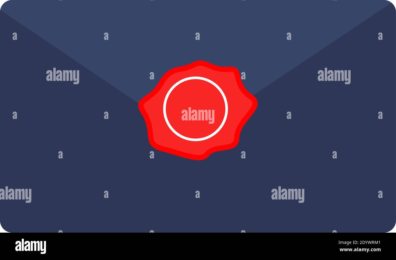 Seal letter, illustration, vector on a white background Stock Vector ...