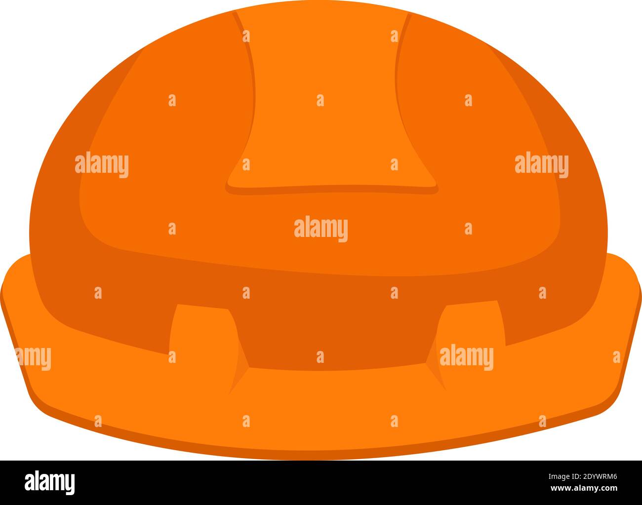 Orange labour helmet, illustration, vector on a white background Stock ...