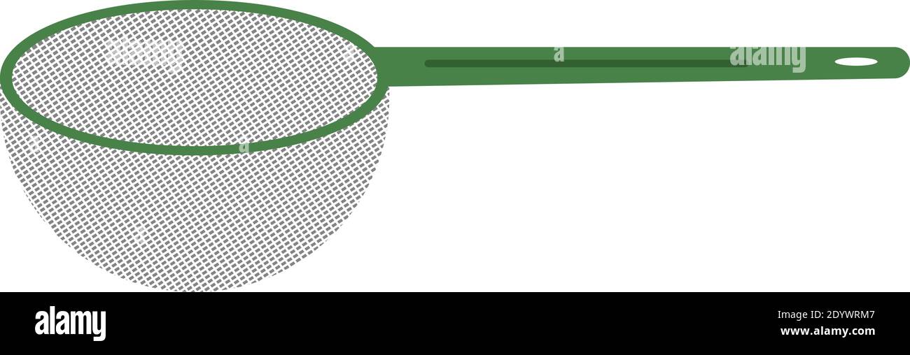 Seive kitchen, illustration, vector on a white background Stock Vector ...