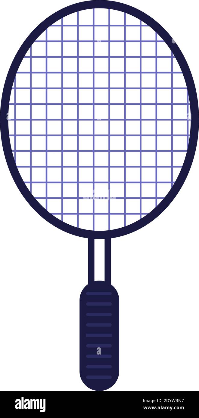 Blue racket, illustration, vector on a white background Stock Vector ...