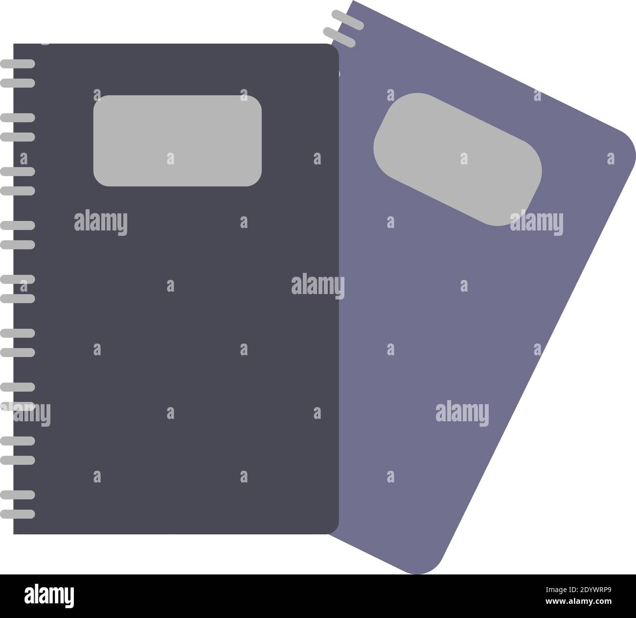 Two notebooks, illustration, vector on a white background Stock Vector ...