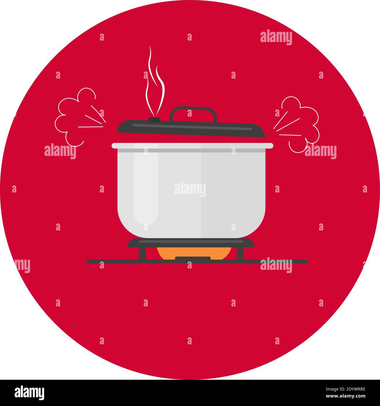 Cooking soup on stove Stock Vector Images - Alamy