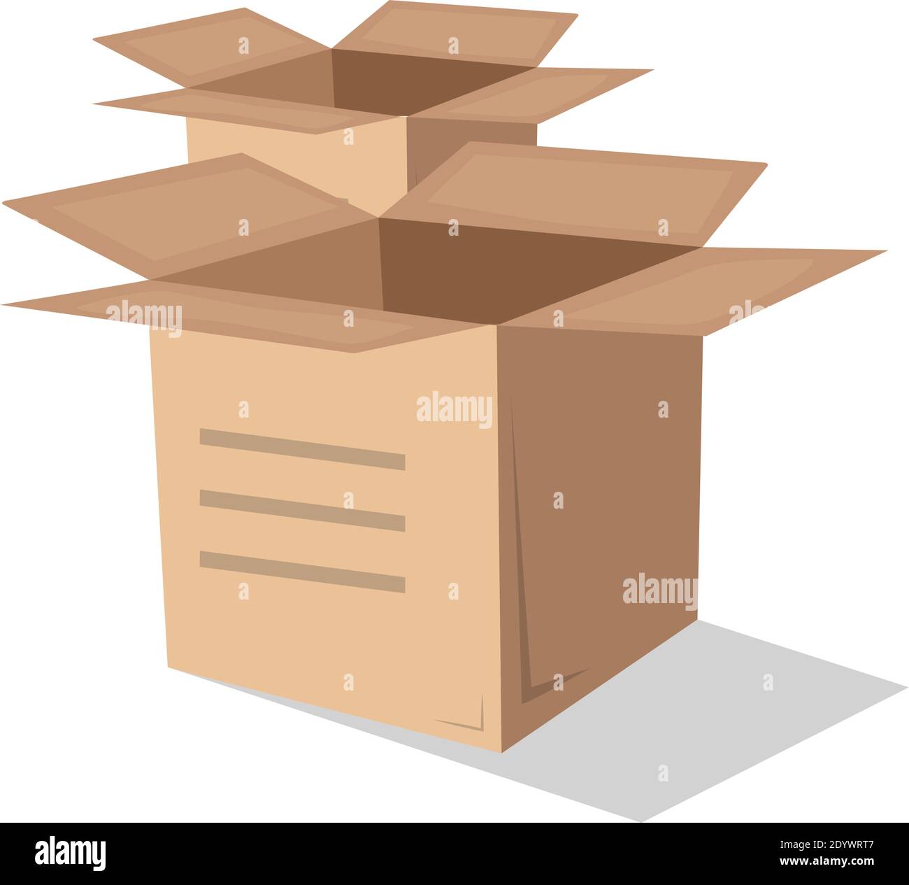 Two cardboard boxes mock Cut Out Stock Images & Pictures - Alamy