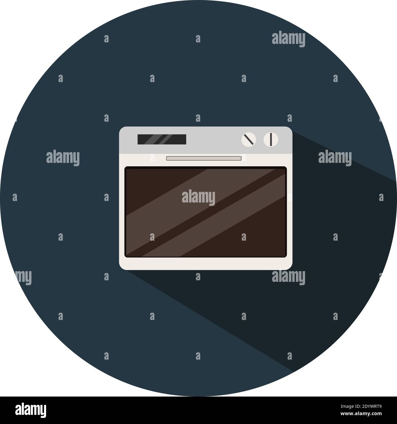 Small oven, illustration, vector on a white background Stock Vector ...