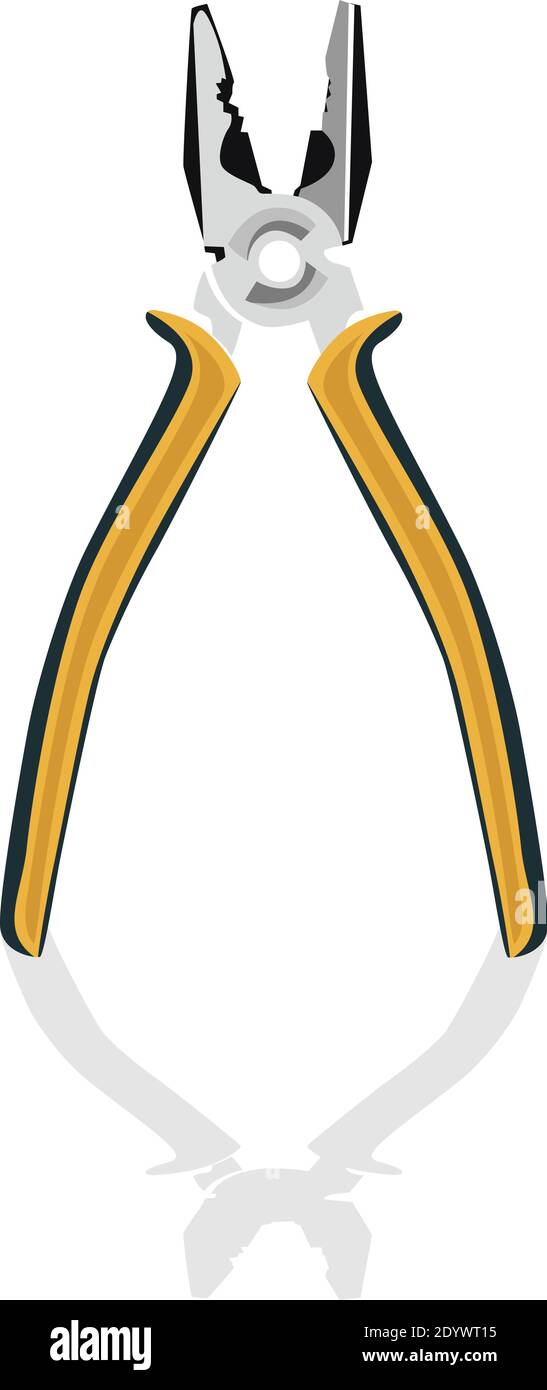 Pliers isolated on white Stock Vector Images - Alamy