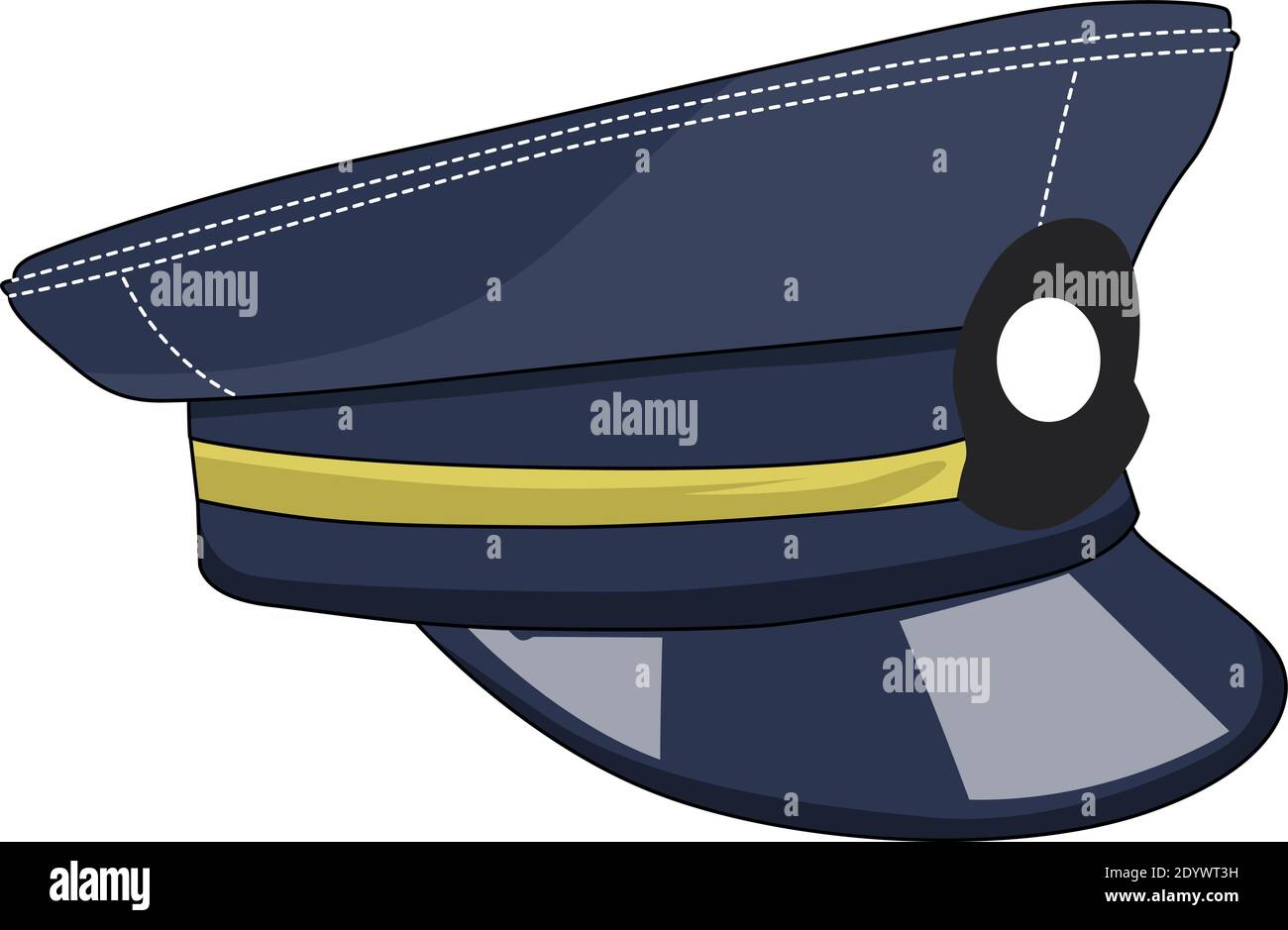 Police cap, illustration, vector on a white background Stock Vector ...