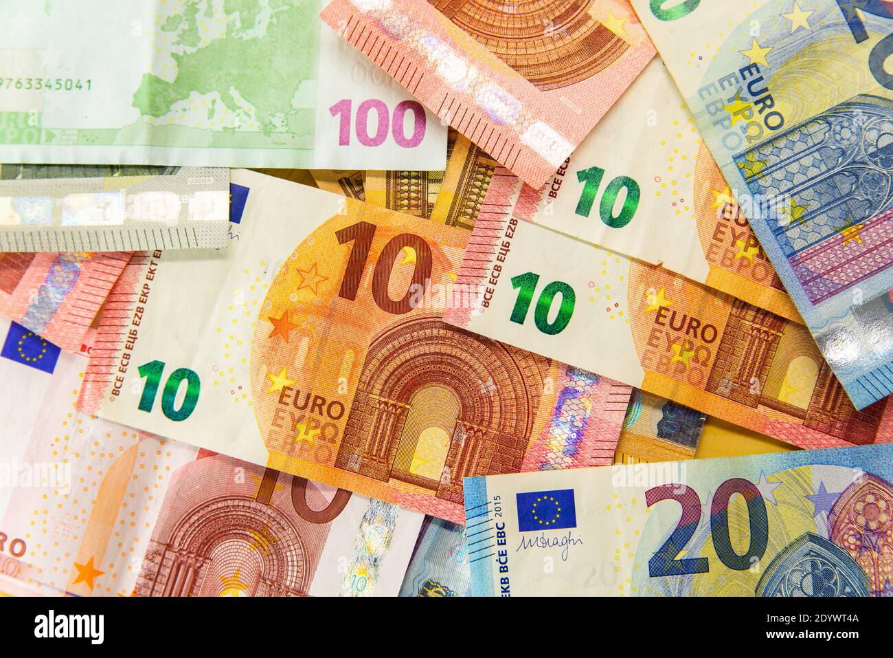 Pile of euro banknotes as background. Money concept Stock Photo - Alamy