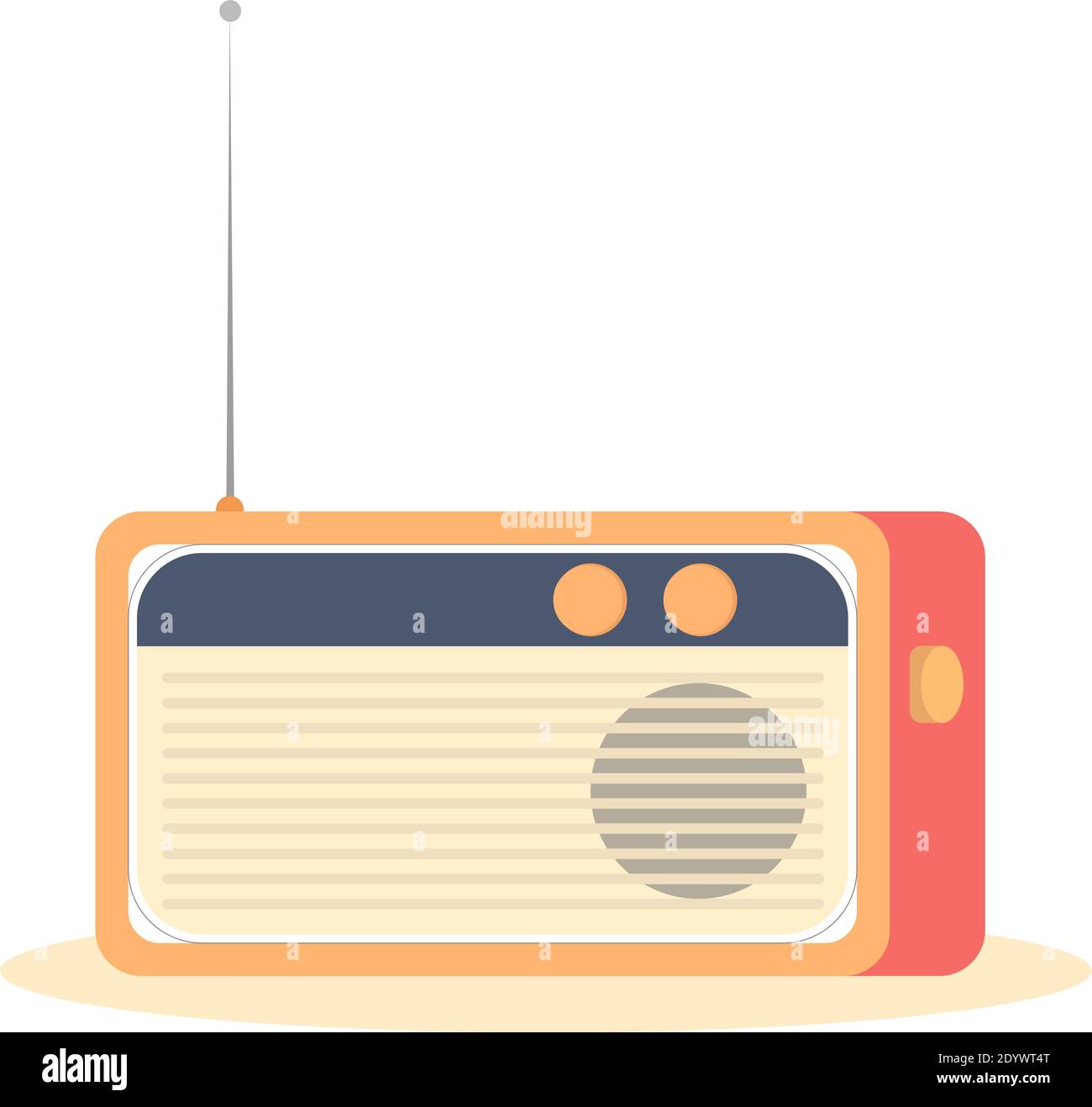 Orange vintage radio Stock Vector Images - Alamy