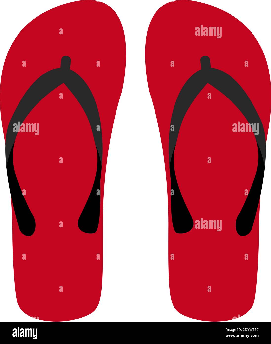 Red slippers, illustration, vector on a white background Stock Vector ...