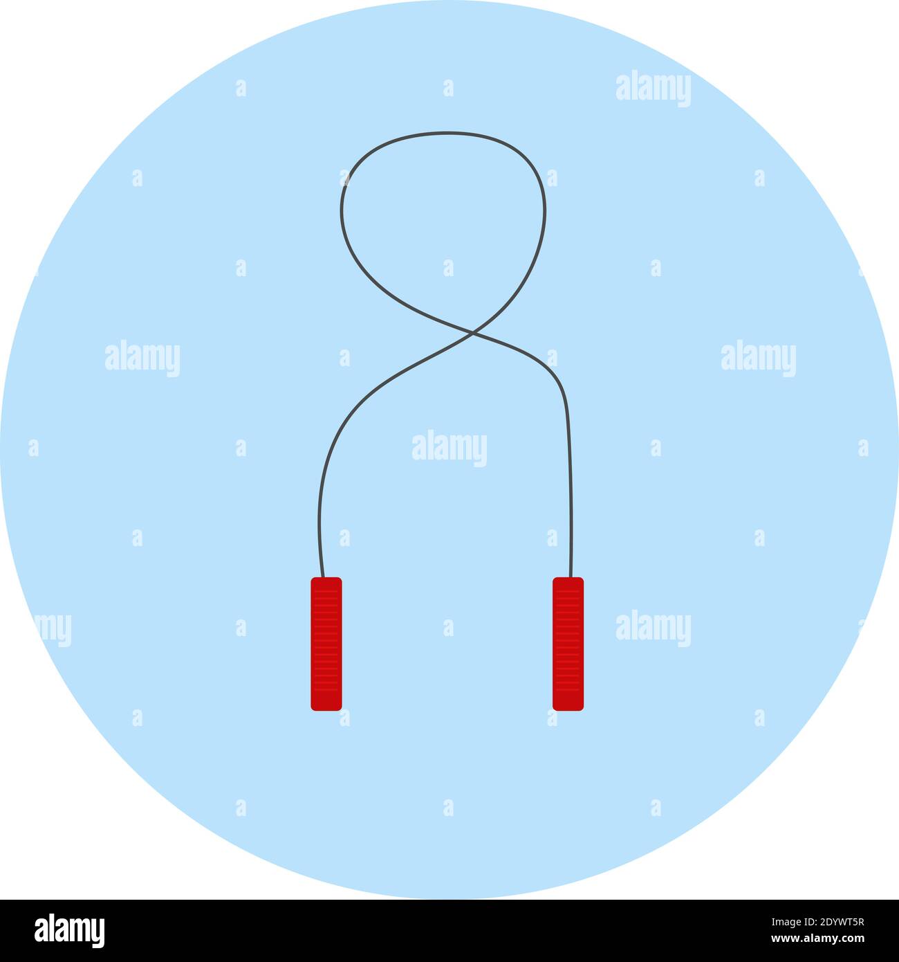 Skipping rope, illustration, vector on a white background Stock Vector ...