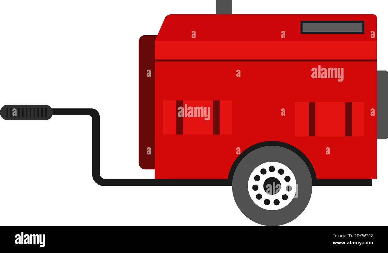 Mobile generator, illustration, vector on a white background Stock ...