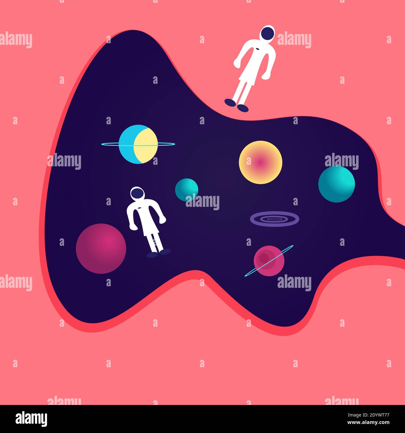 Astronauts vector vectors hi-res stock photography and images - Alamy