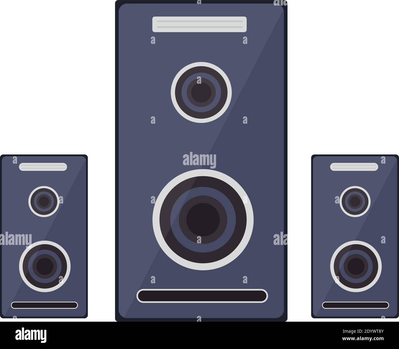 Tall speakers, illustration, vector on a white background Stock Vector ...
