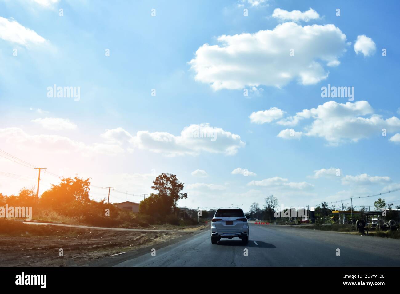Car driving on road,Car driving on high way road Stock Photo - Alamy