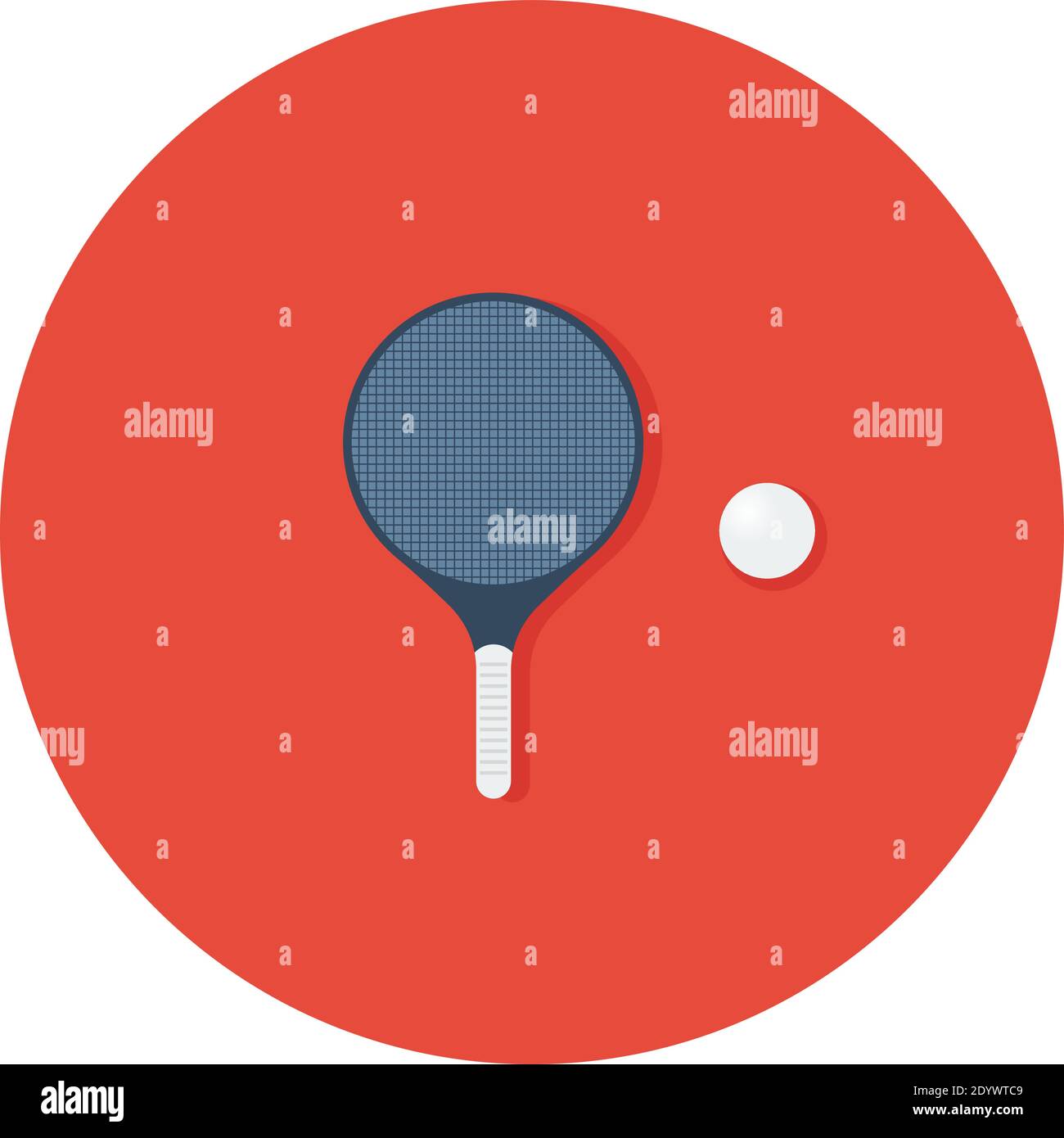 Tennis racket, illustration, vector on a white background Stock Vector ...