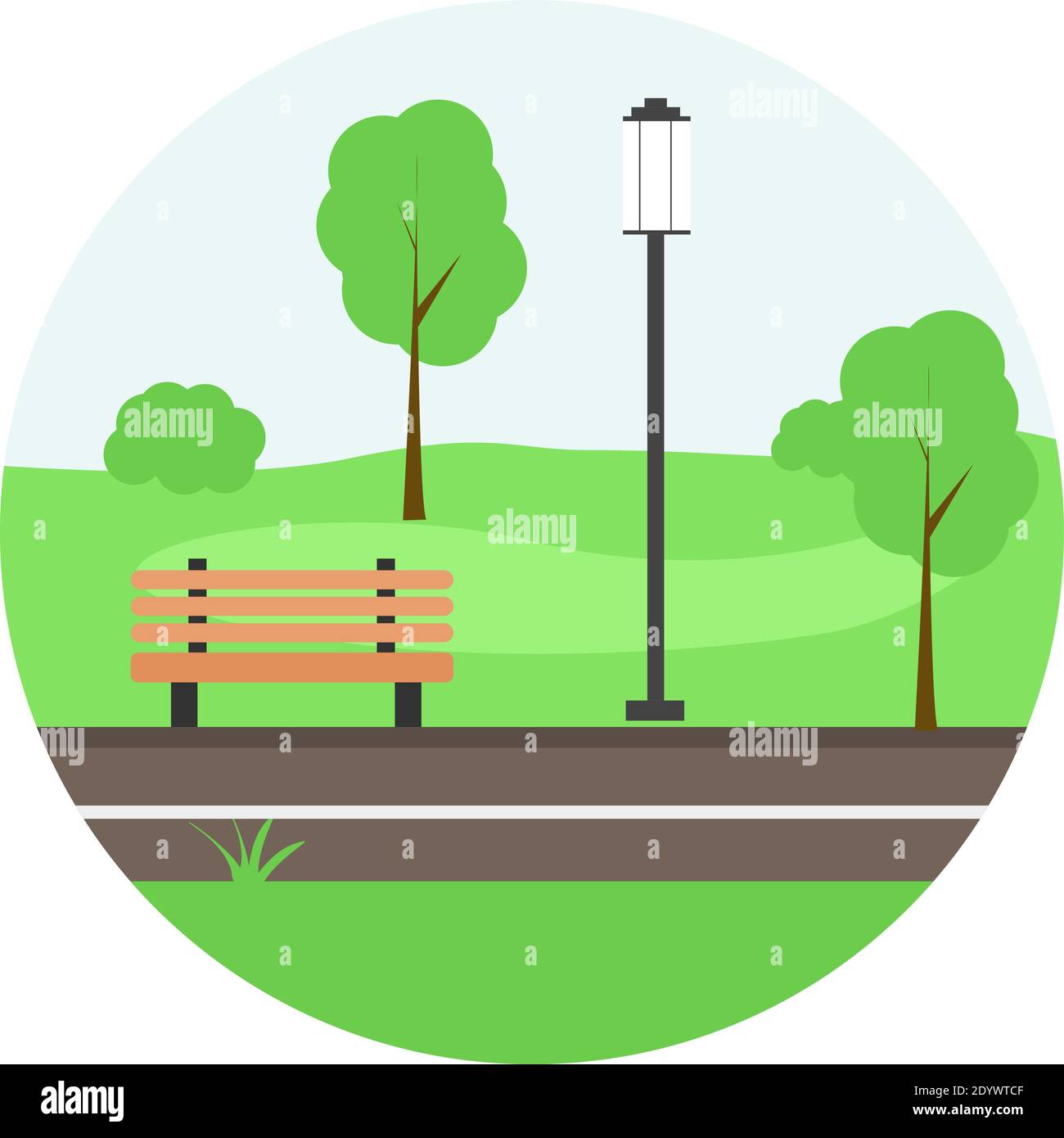 Small park grass Stock Vector Images - Alamy