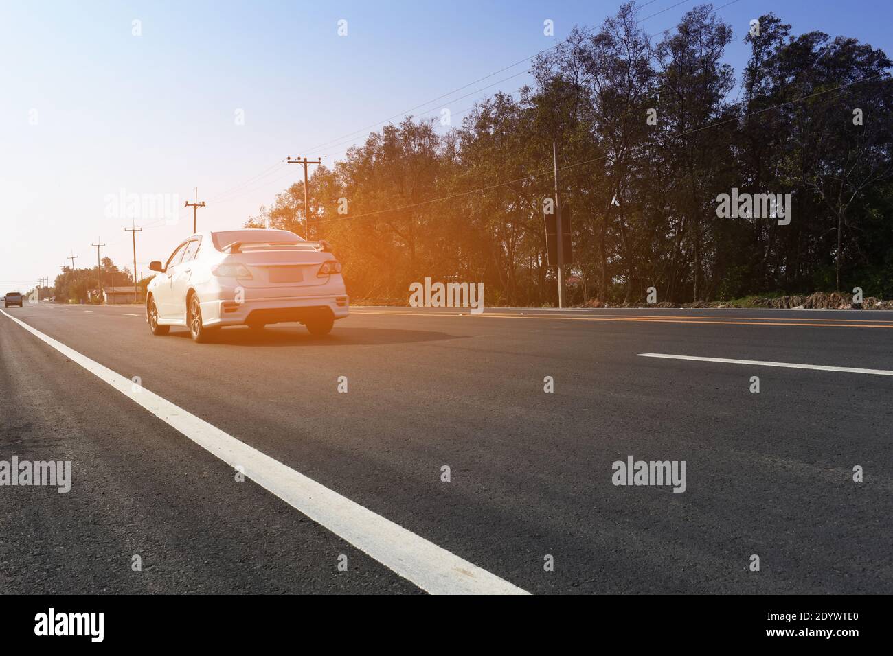 Car driving on road,Car drive on high way road Stock Photo - Alamy