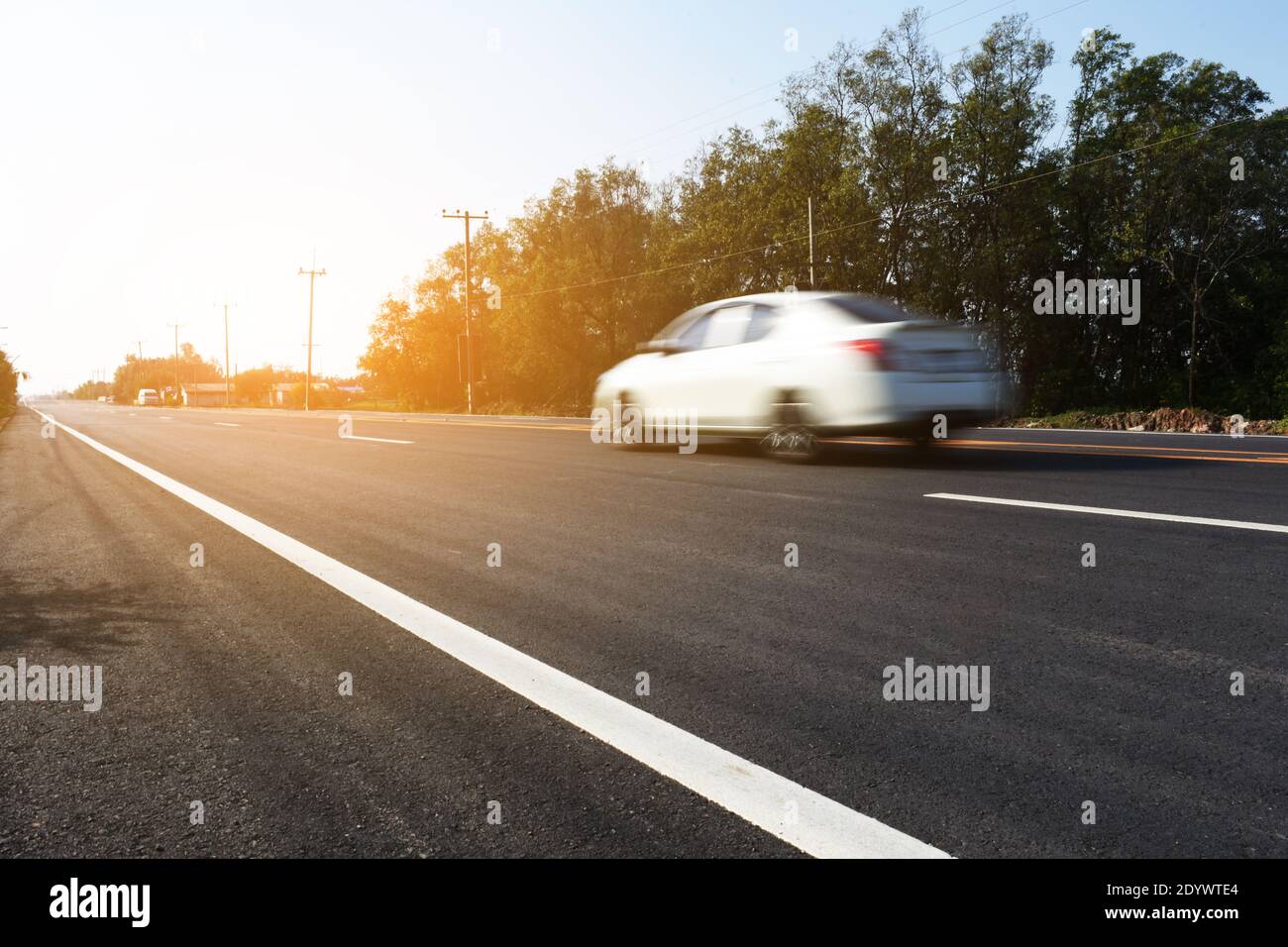Car driving on road,Car drive on high way road Stock Photo - Alamy
