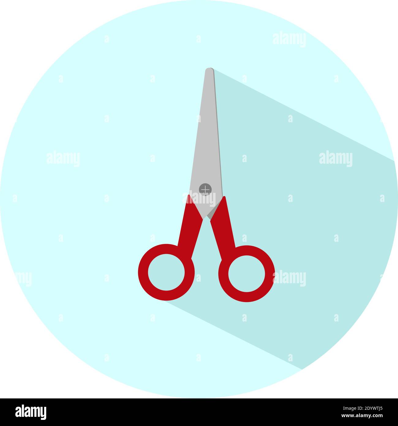 Red scissors, illustration, vector on a white background Stock Vector ...