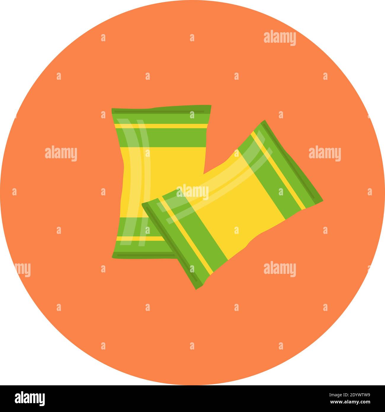 Green candies, illustration, vector on a white background Stock Vector ...