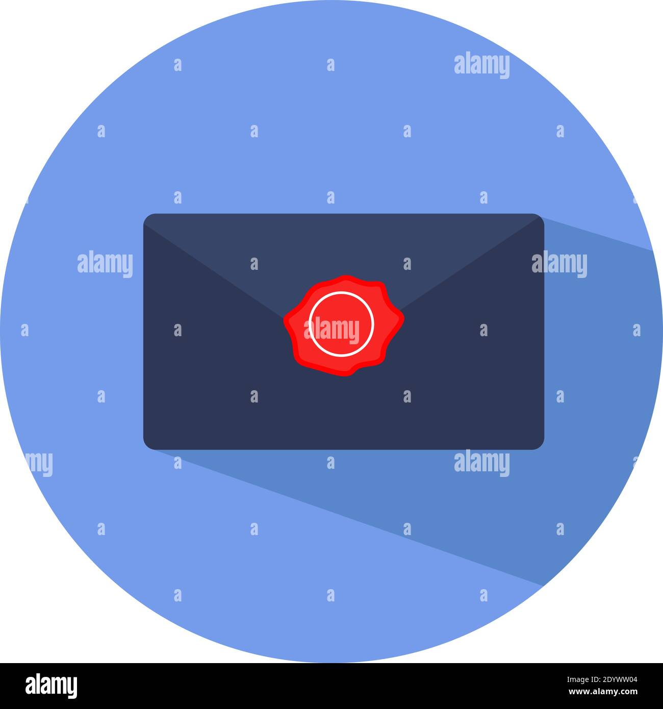 Seal letter, illustration, vector on a white background Stock Vector ...