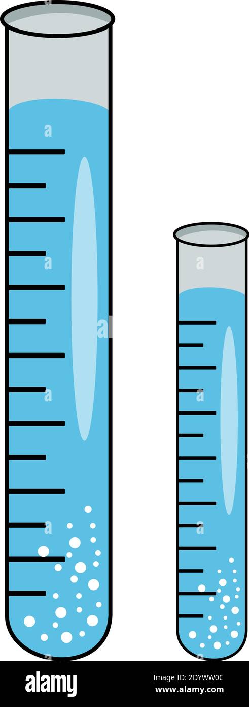Test tube, illustration, vector on a white background Stock Vector ...