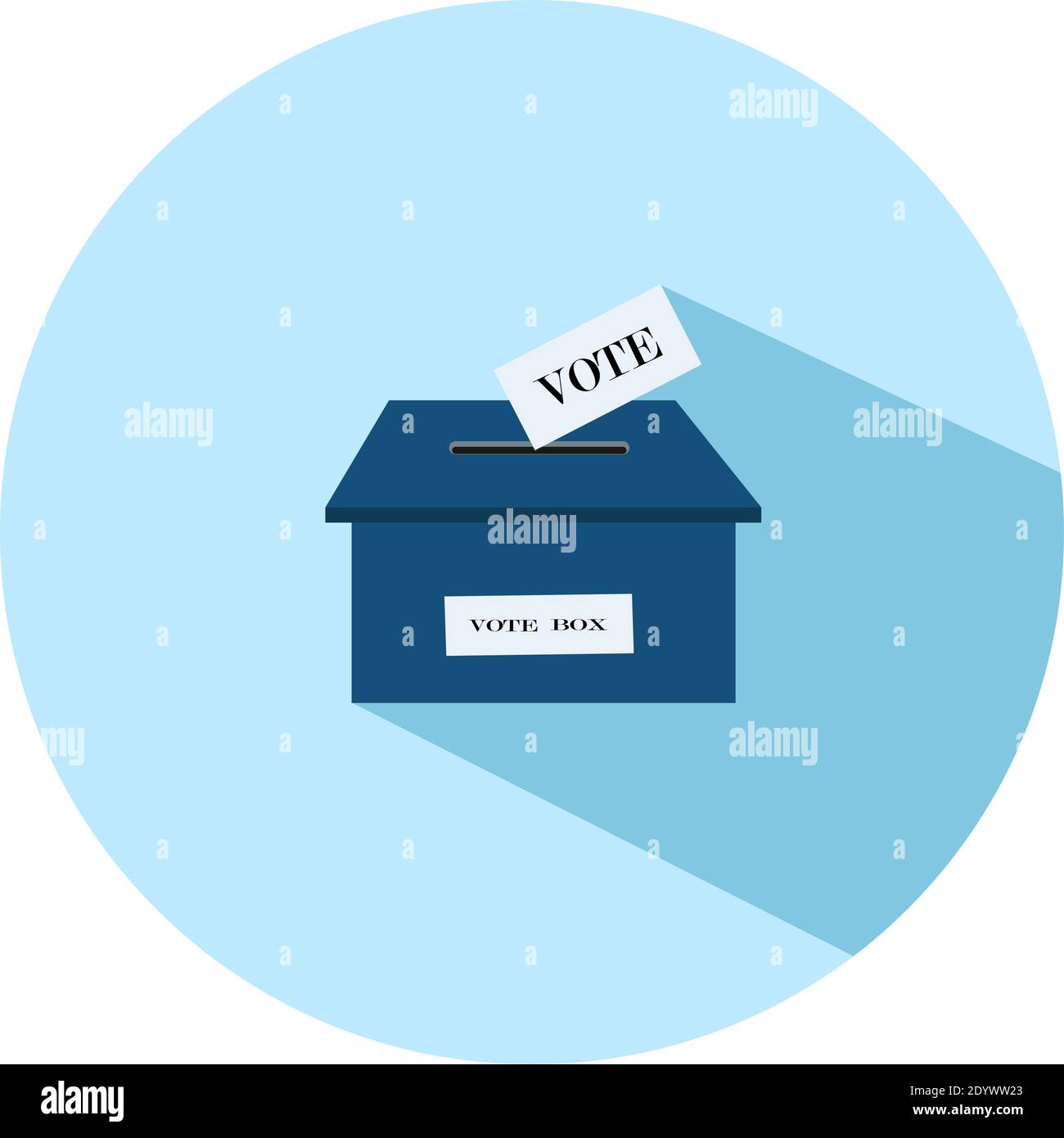 Vote box, illustration, vector on a white background Stock Vector Image ...