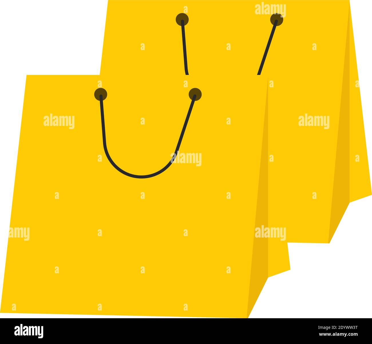 Shopping bag, illustration, vector on a white background Stock Vector ...