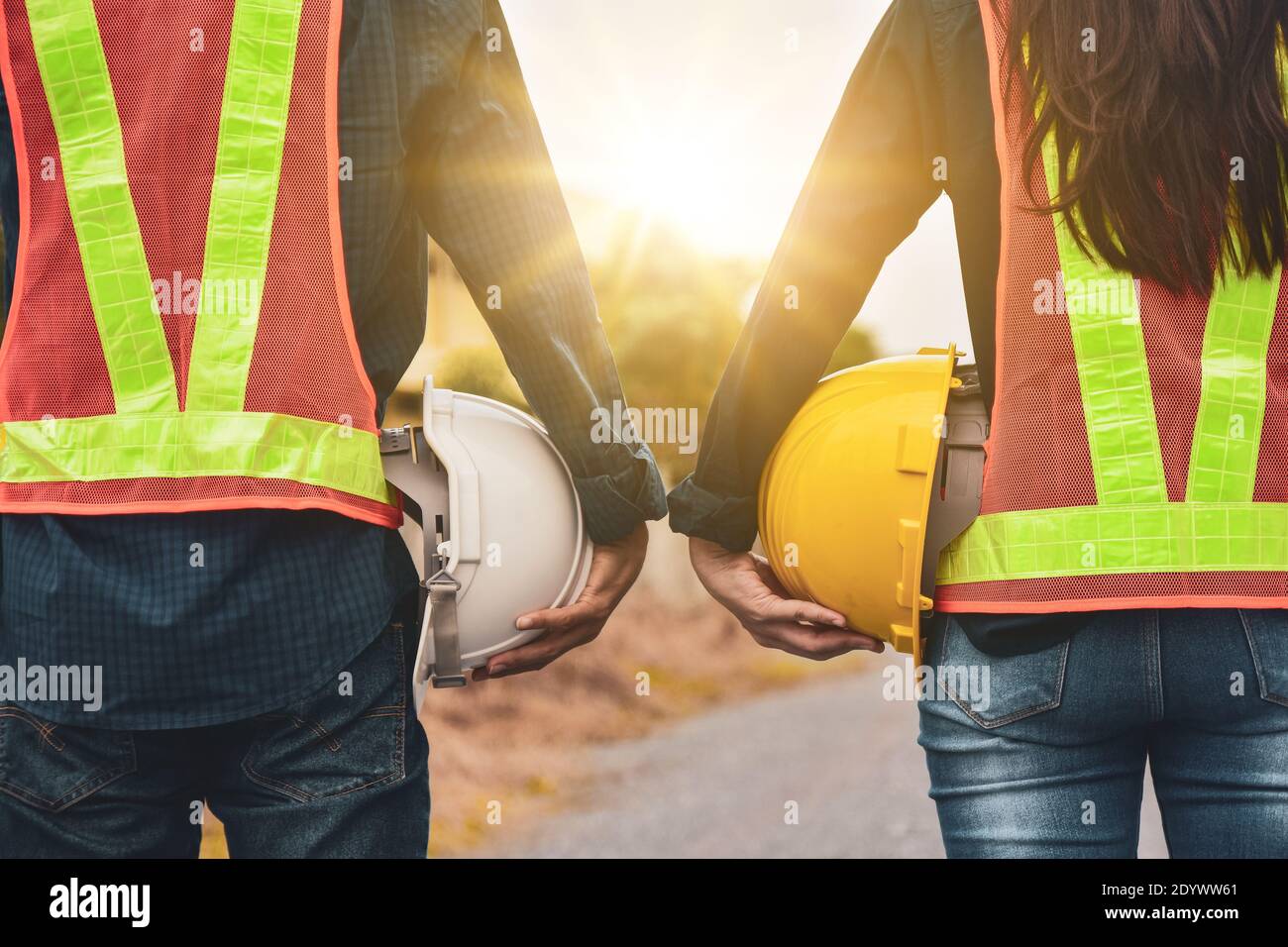 Close up Construction Supervisor Foreman holding helmet hard hat Stock ...