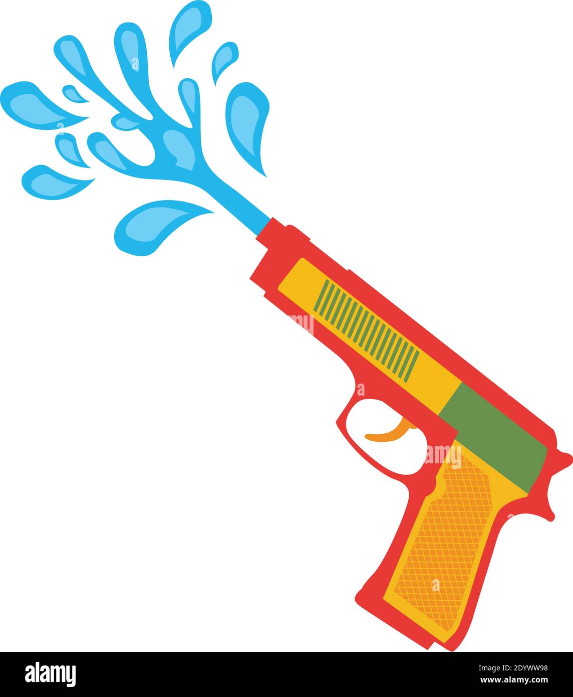 Water gun, illustration, vector on a white background Stock Vector ...