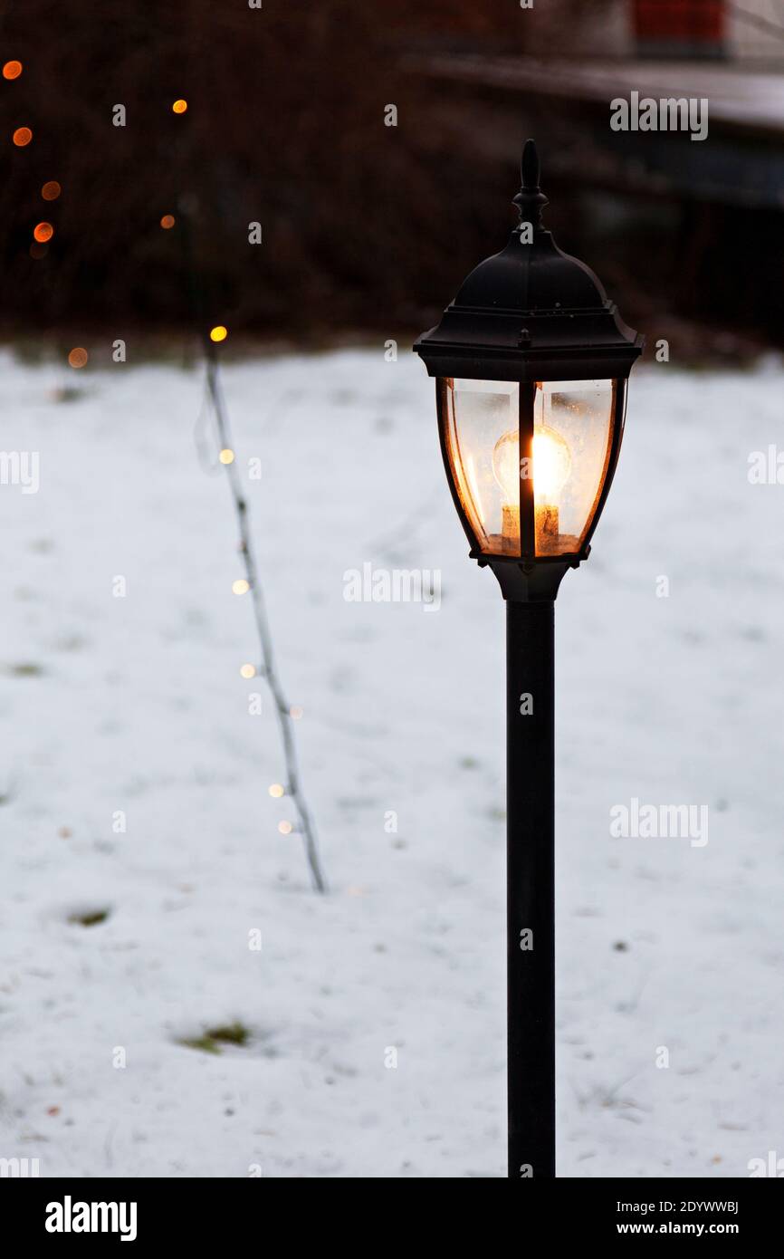 Christmas decoration on light pole hi-res stock photography and images ...