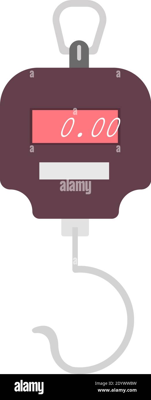 Weighing scale, illustration, vector on a white background Stock Vector ...