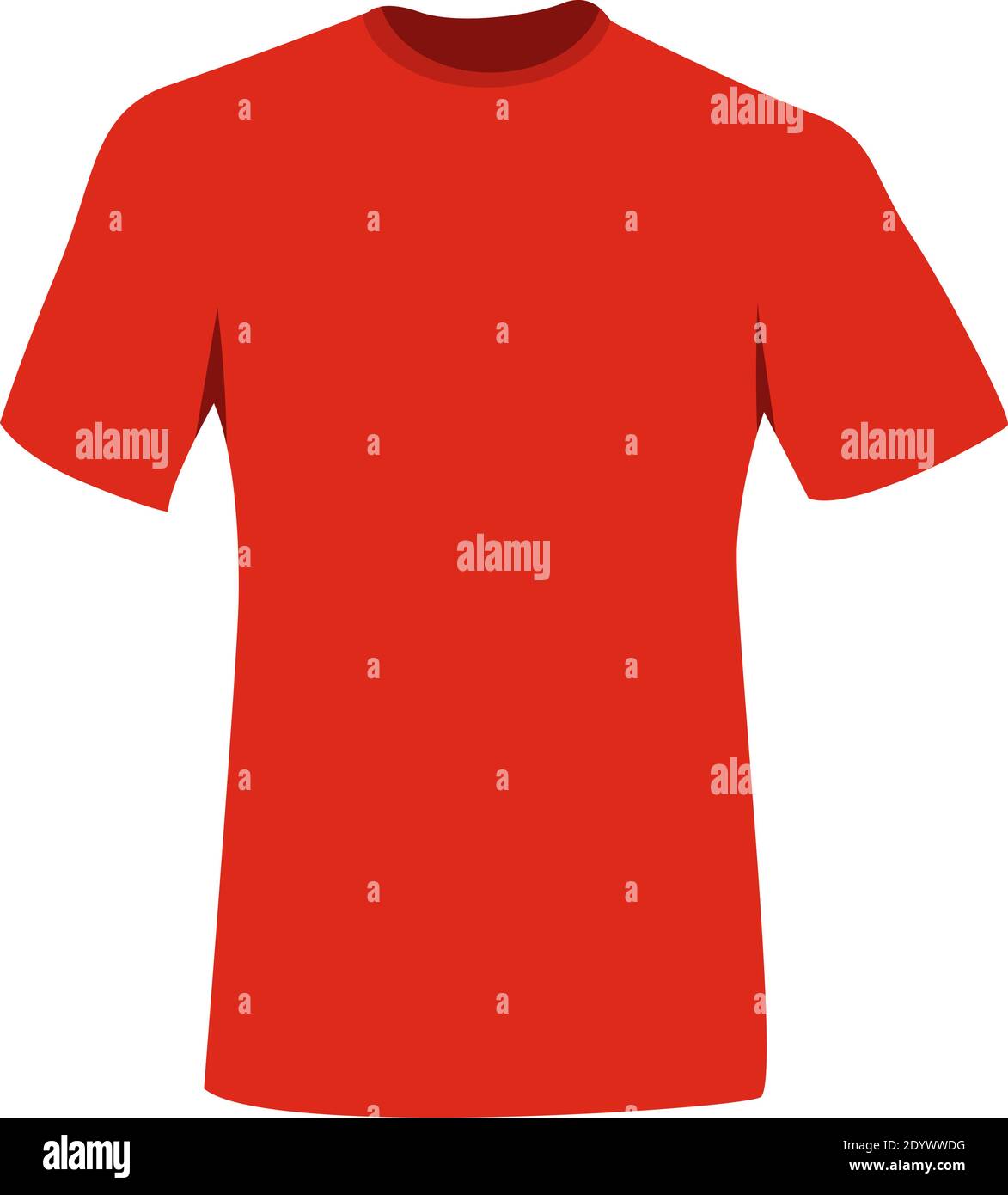 Red t-shirt, illustration, vector on a white background Stock Vector ...