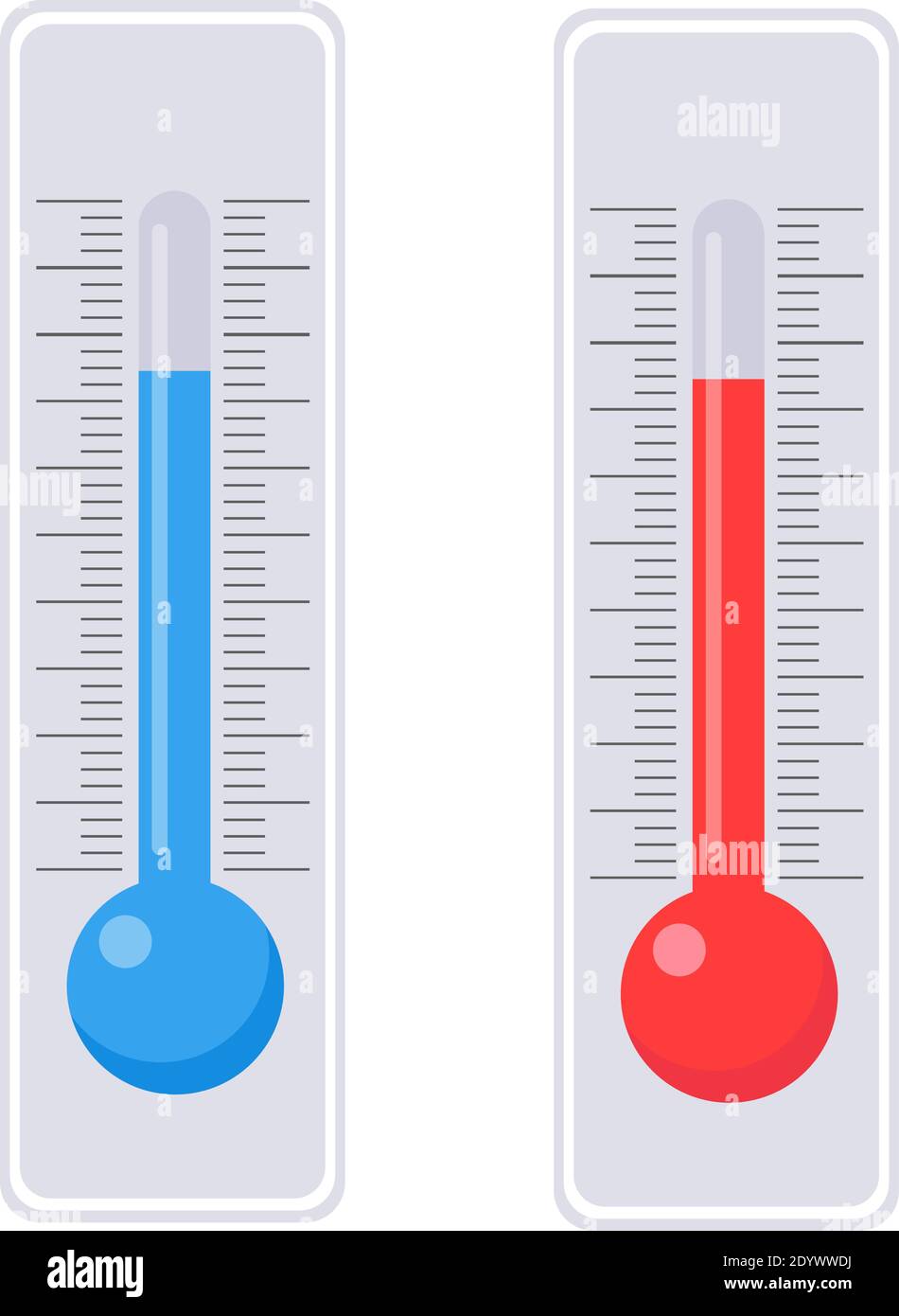 Temperature meter, illustration, vector on a white background Stock ...