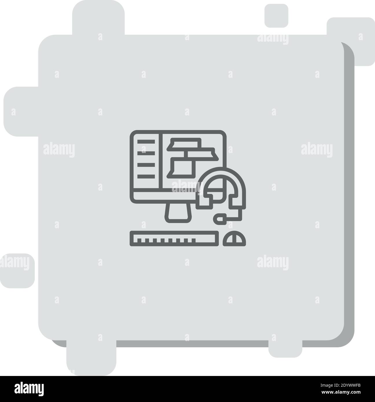 computer vector icon modern simple vector illustration Stock Vector ...