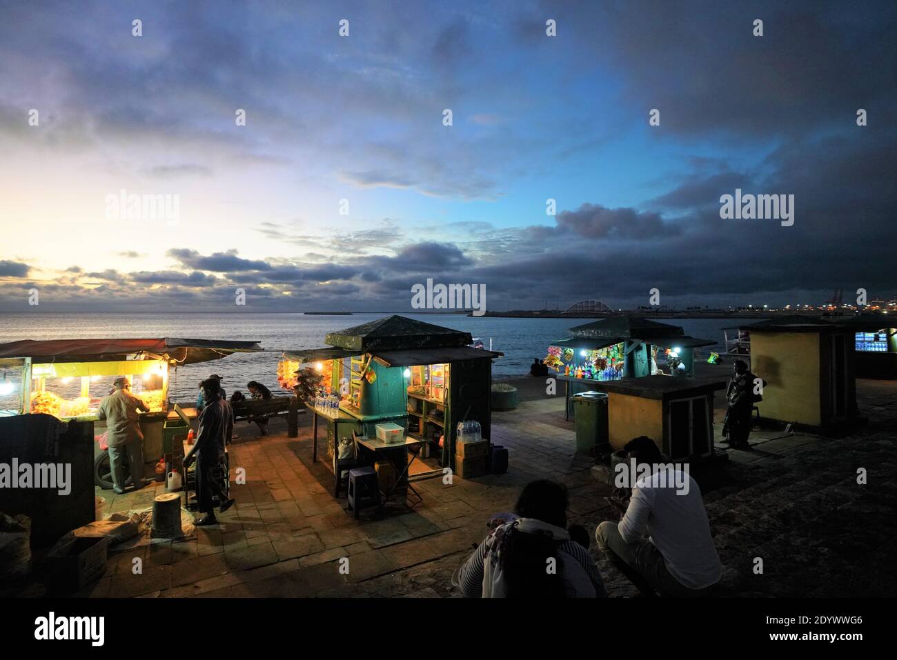 Colombo, Sri Lanka. 27th Dec, 2020. People visit a night market at ...