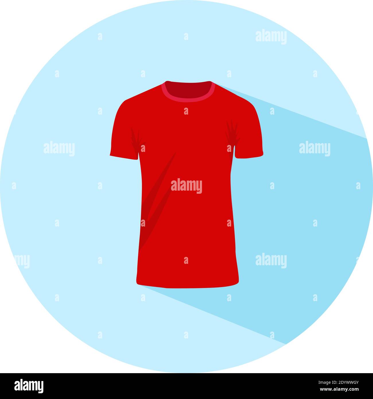 Red t-shirt, illustration, vector on a white background Stock Vector ...