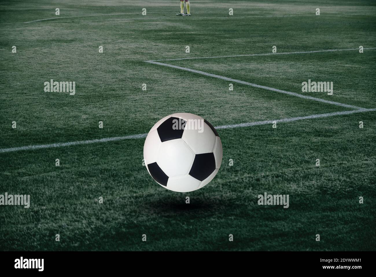 Football is played in green football field for football matches,Soccer ...