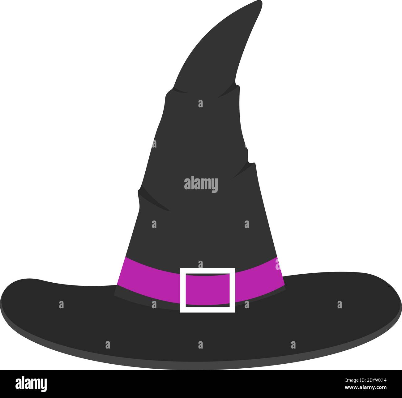 Witch hat, illustration, vector on a white background Stock Vector ...