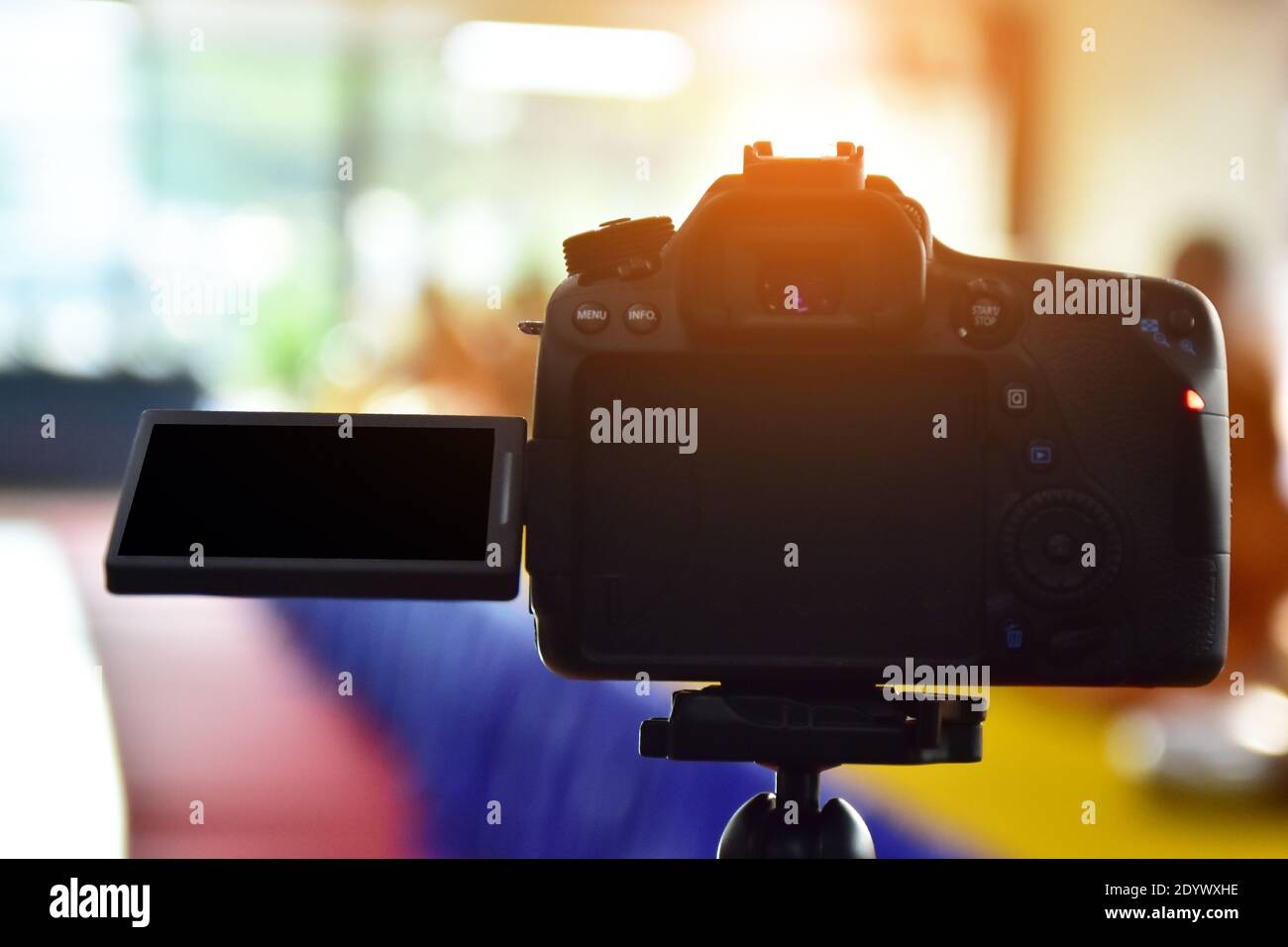Camera take a video at sunlight ,DSLR Stock Photo - Alamy