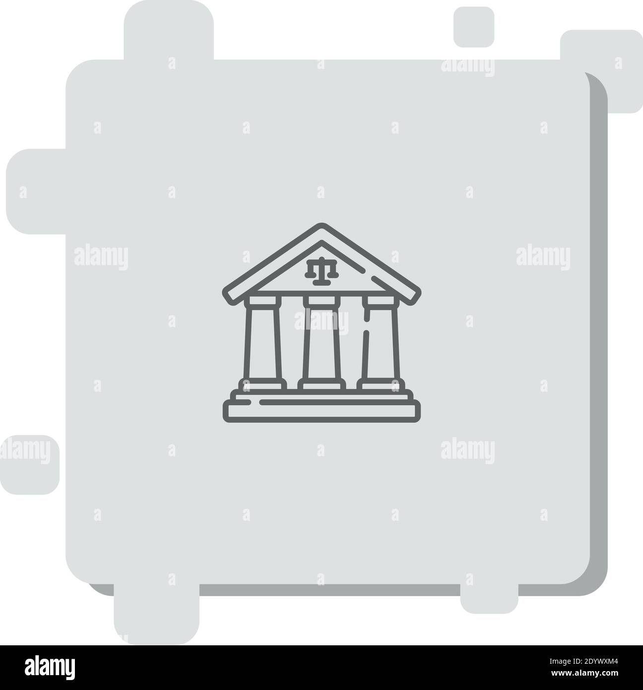 courthouse vector icon modern simple vector illustration Stock Vector ...
