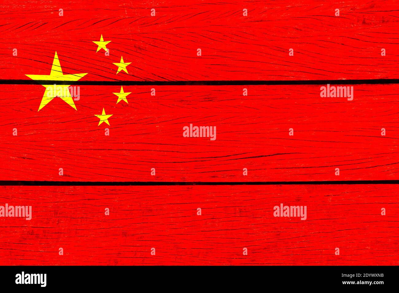 Flag of China design on wooden background Stock Photo - Alamy