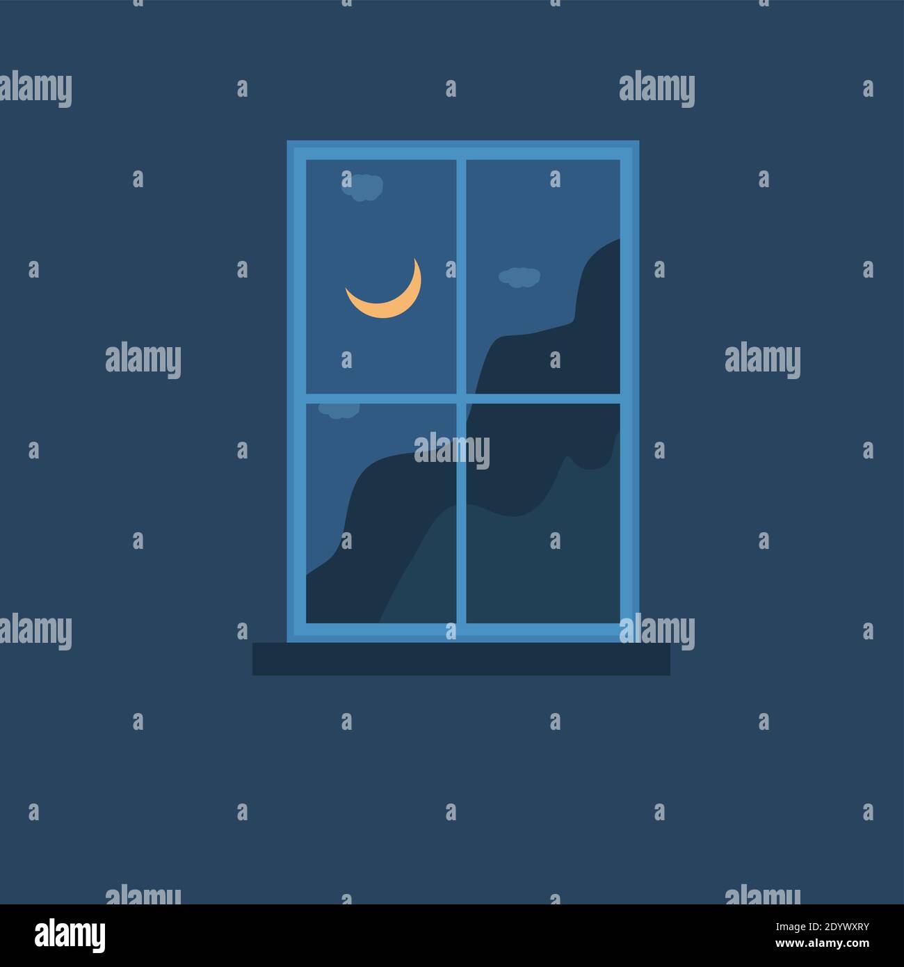 Isolated on window glass wall urban background Stock Vector Images - Alamy